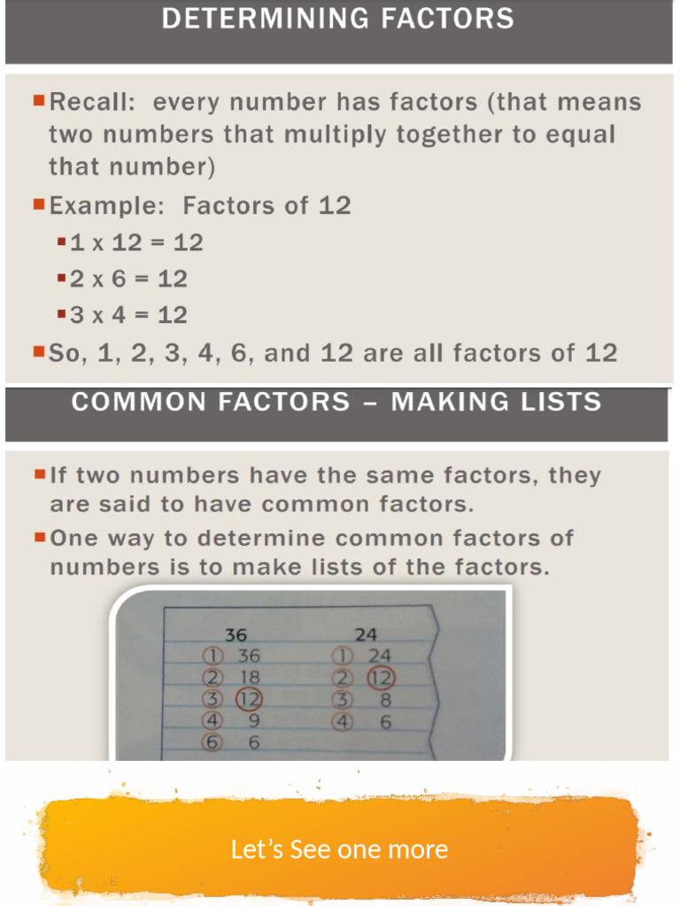 Factors and Common Factors | PDF