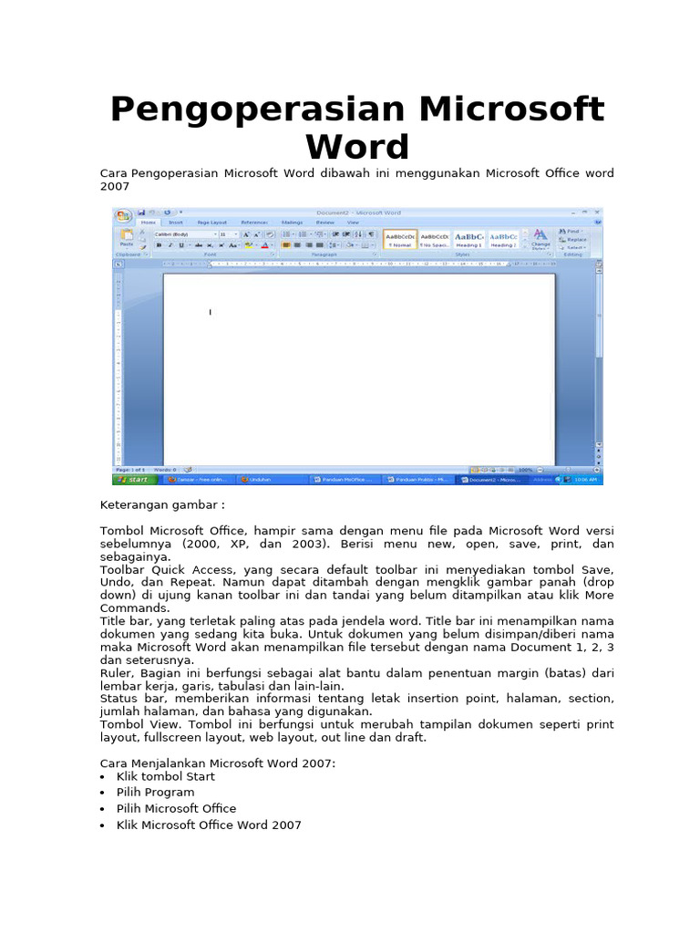 Materi Projek Mengoperasikan Microsoft Office | PDF