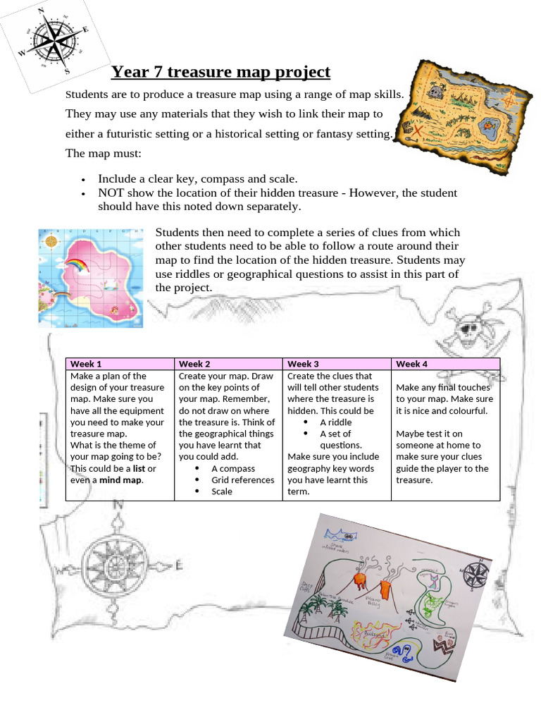 Year 7 Treasure Map Challenge | PDF