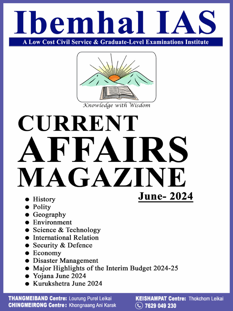 Ibemhal IAS June - 2024 Current Affair English Magazine - No Avts | PDF ...