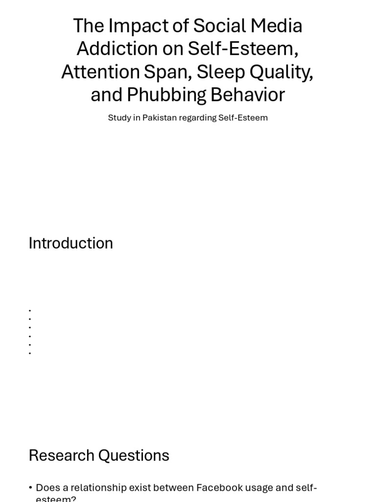 Social Media's Impact on Self-Esteem | PDF
