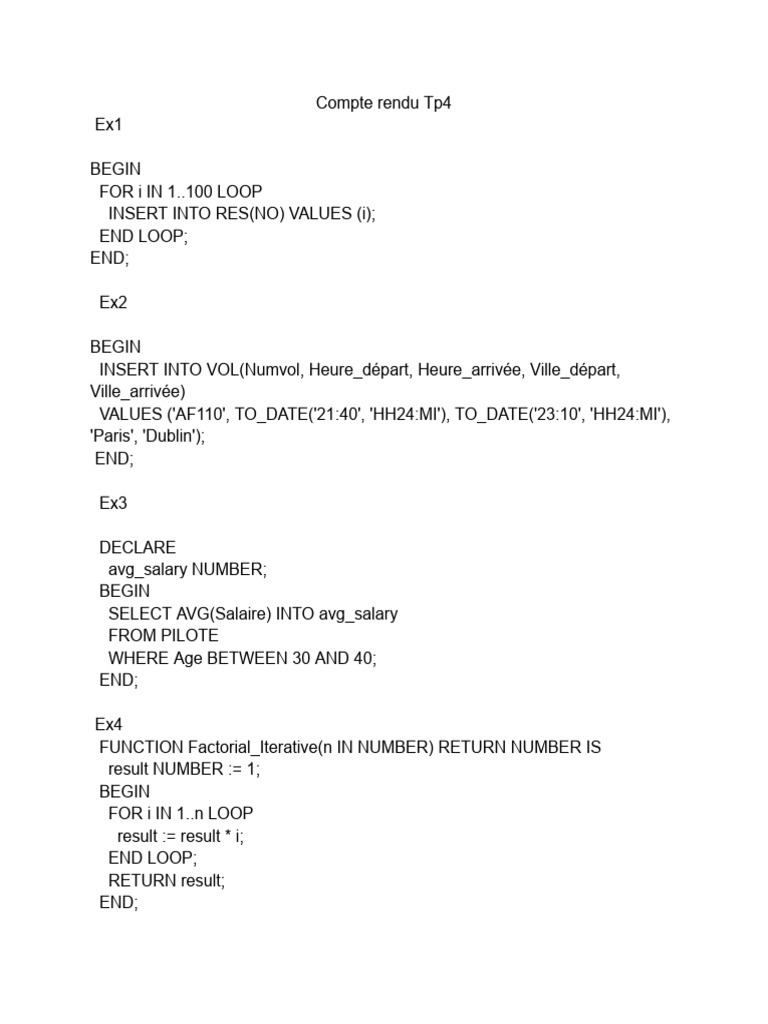 SQL Procedures and Functions Examples | PDF