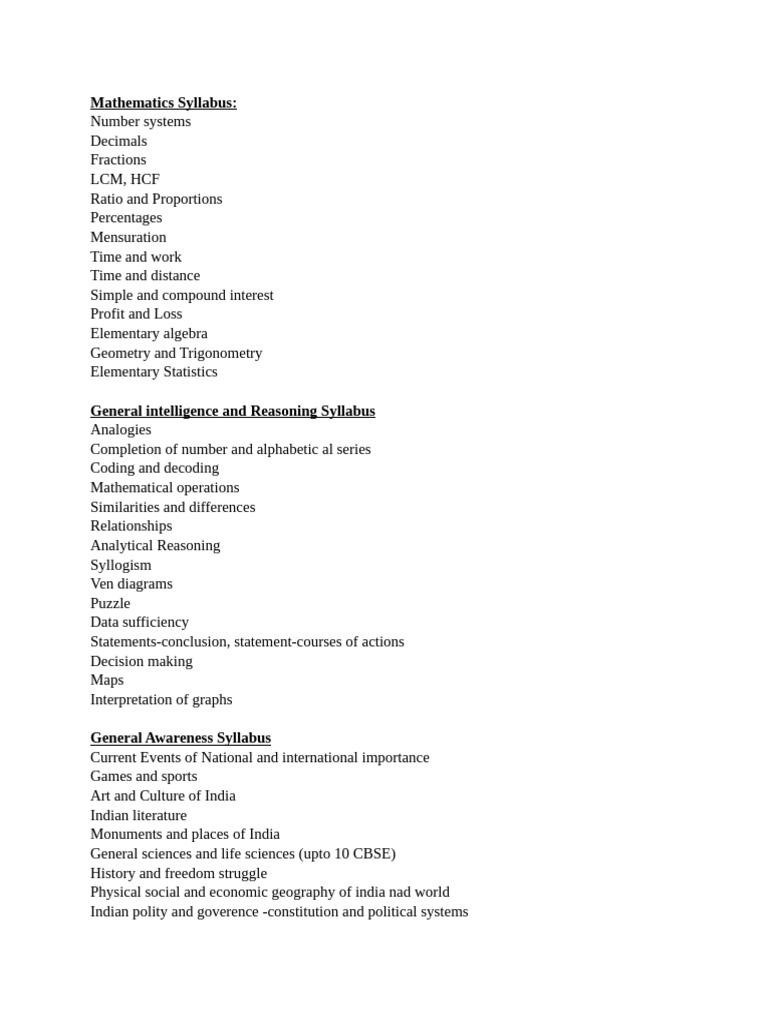 RRB NTPC Syllabus | PDF