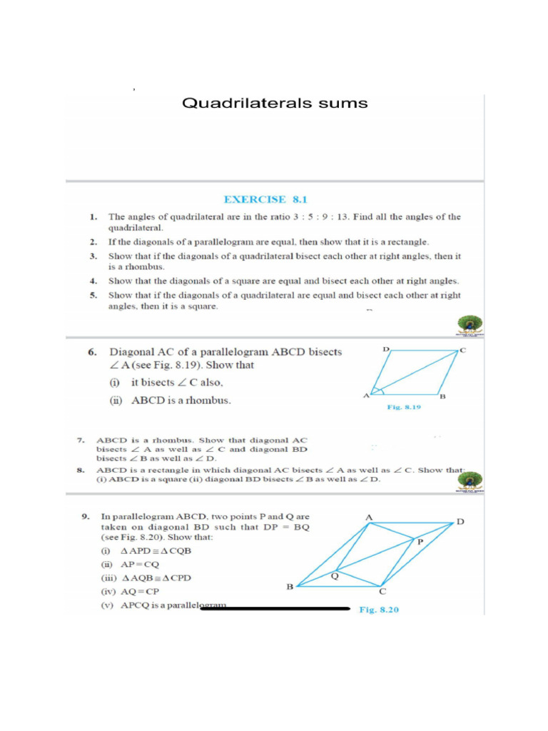 Quadrilaterals Notes Pdf