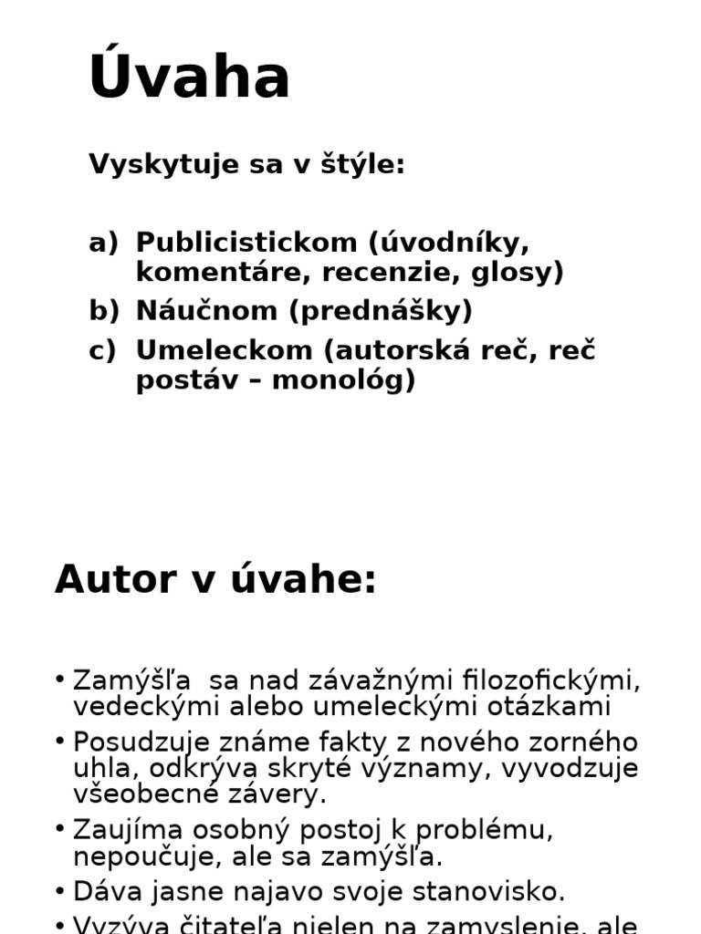 Úvaha | PDF