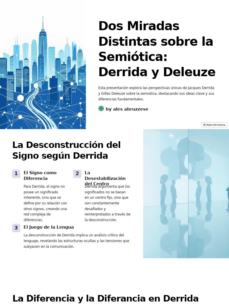 Dos Miradas Distintas Sobre La Semiotica Derrida y Deleuze | PDF | Deconstruccion | Semiótica