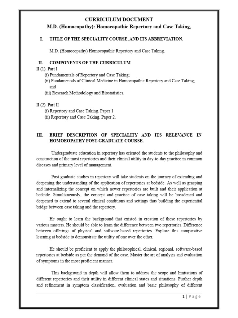 MD Homoeopathy Homoeopathic Repertory and Case Taking | PDF ...