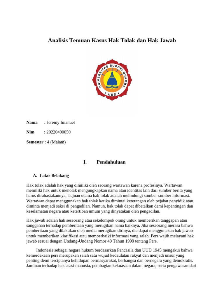 Tugas Analisis Jeremy Imanuel | PDF