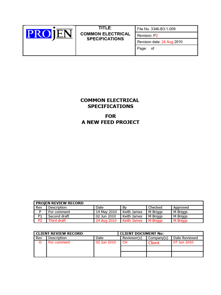 3346-B3-1-009-P2 Common Electrical Specifications | PDF | Electrical Wiring | Transformer