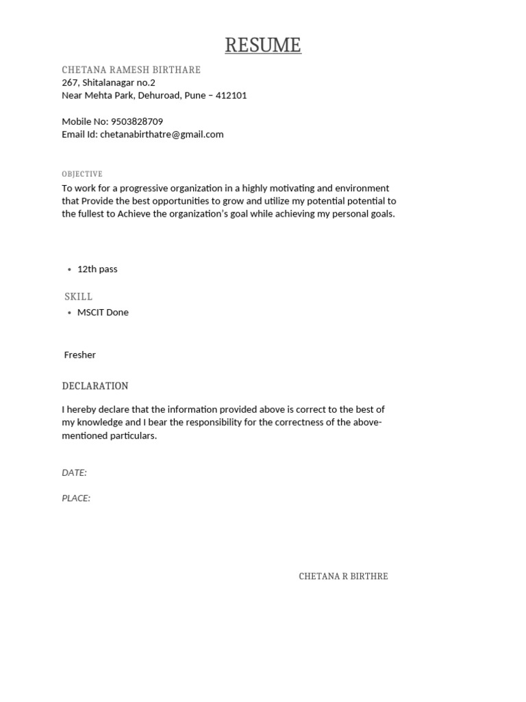 Chetana Resume | PDF