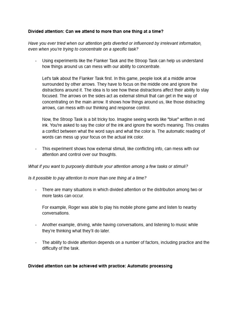 COGNITIVE PSYCHOLOGY | PDF | Attention | Cognitive Science