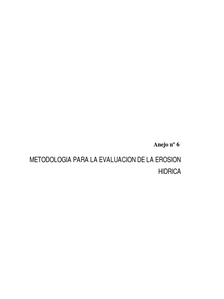 Metodología para La Evaluacion Erosion Hidrica | PDF | Sistema de información geográfica | Suelo