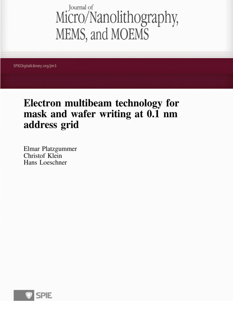 Electron multibeam technology for mask and wafer writing at 0.1 nm ...