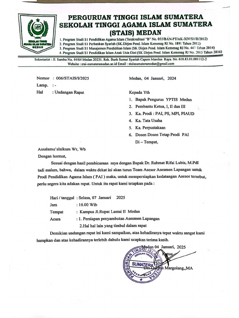 Undangan Rapat-1 | PDF