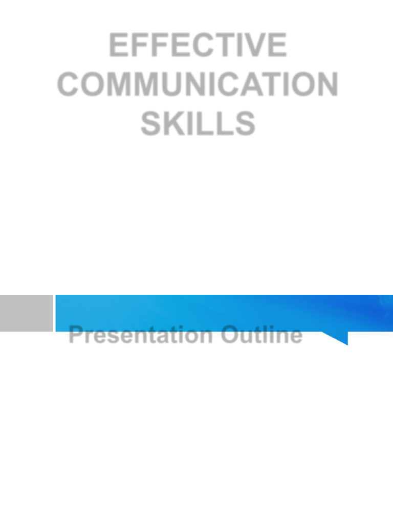 Effective Communication Skills Guide | PDF | Communication | Body Language