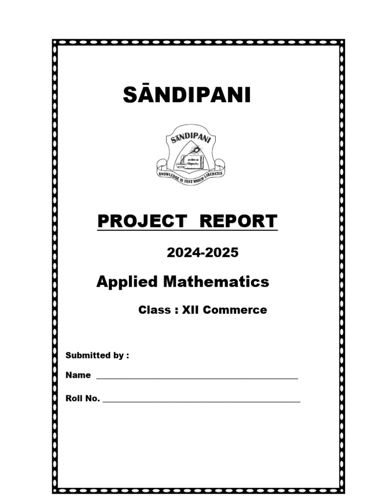 Applied Mathematics Project Report 2024 | PDF