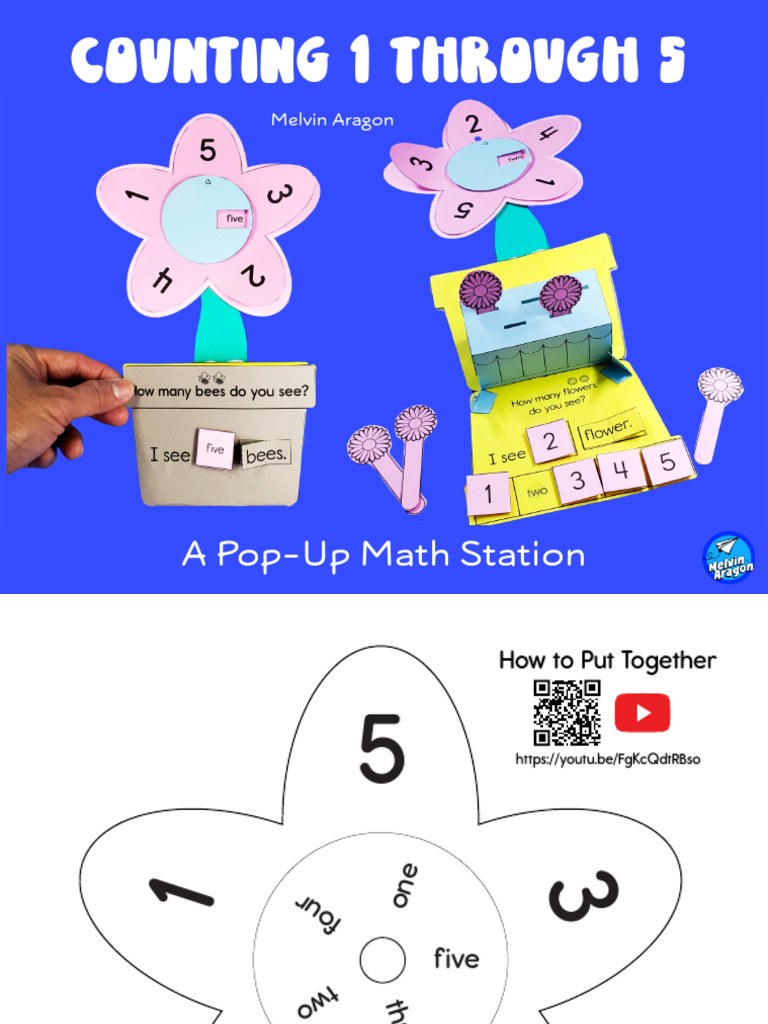 Counting 1 Through 5: A Pop-Up Math Station | PDF