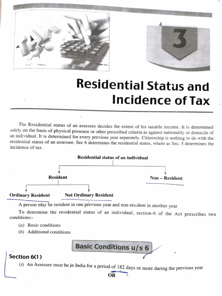 Residential Status Practical - Income Tax | PDF | Taxes | Government Finances