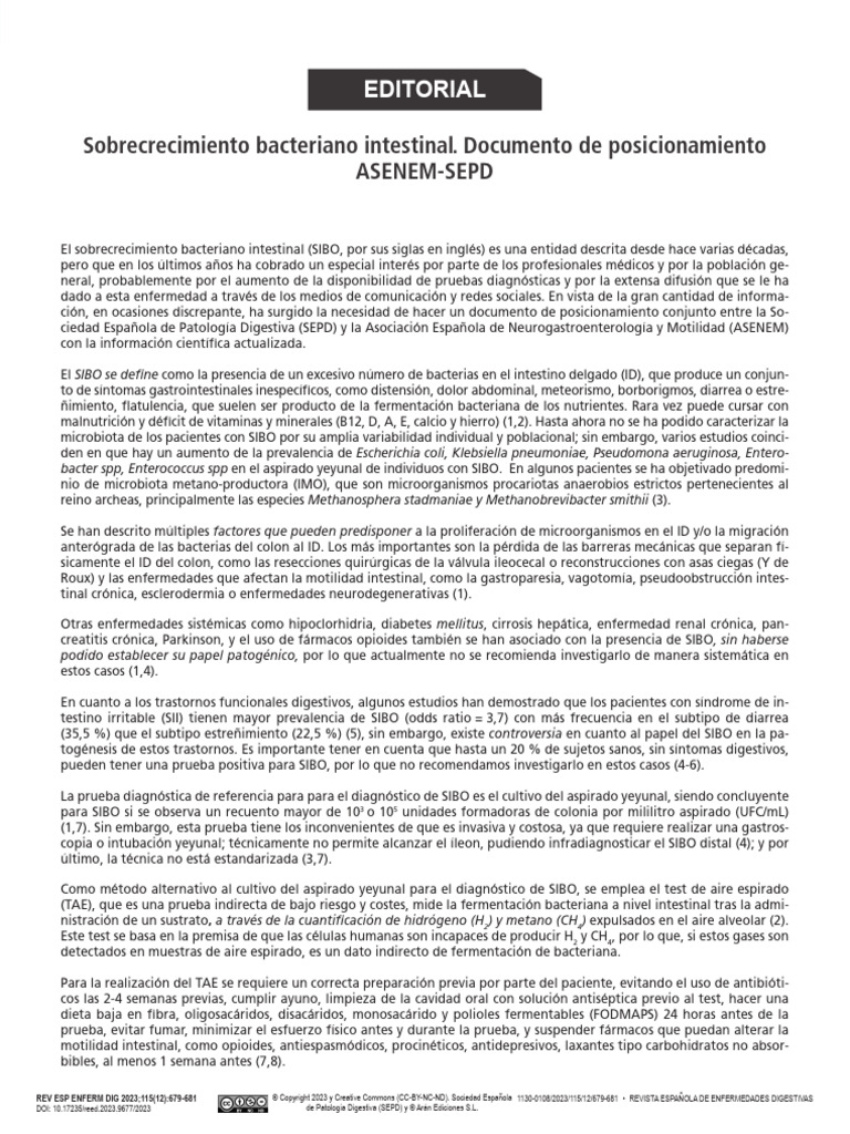 Esp1 - Prueba Sibo | PDF | Especialidades Medicas | Medicina CLINICA