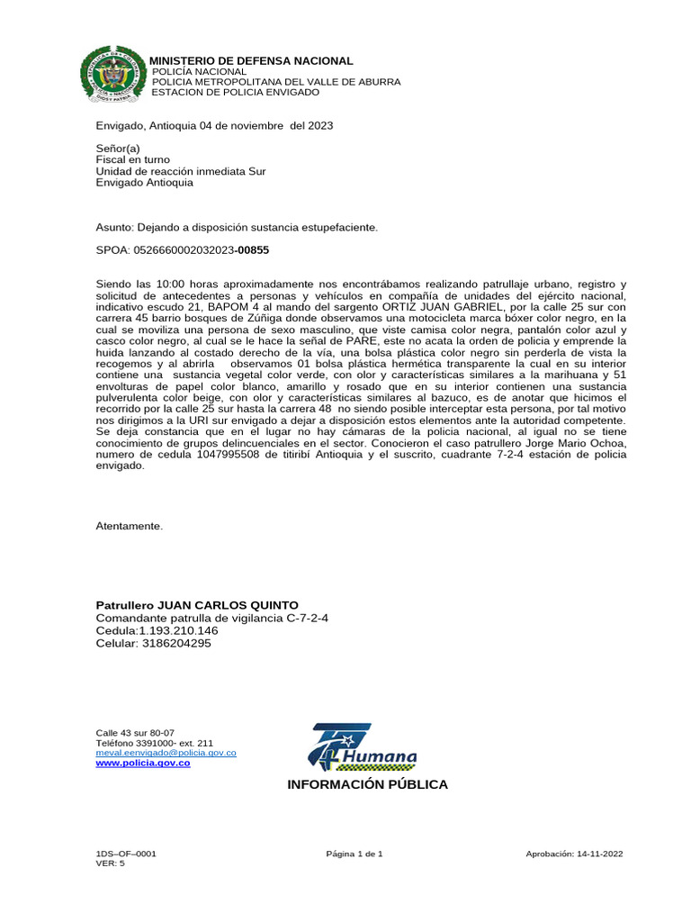 HALLAZGO ESTUPEFACIENTE Nuevo Logo | PDF