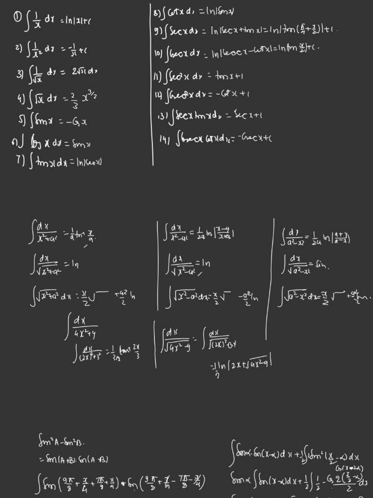 Indefinite Integration - L-06 (Class Notes) | PDF