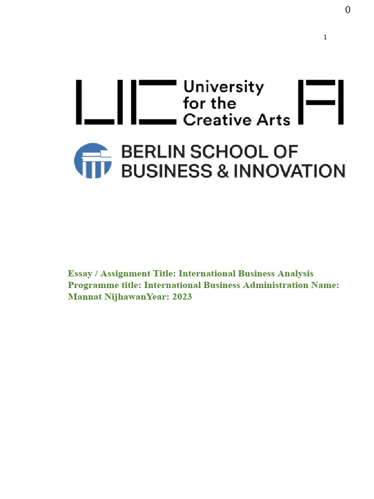 Mannat International Business Analysis | PDF | Marketing | Marketing ...