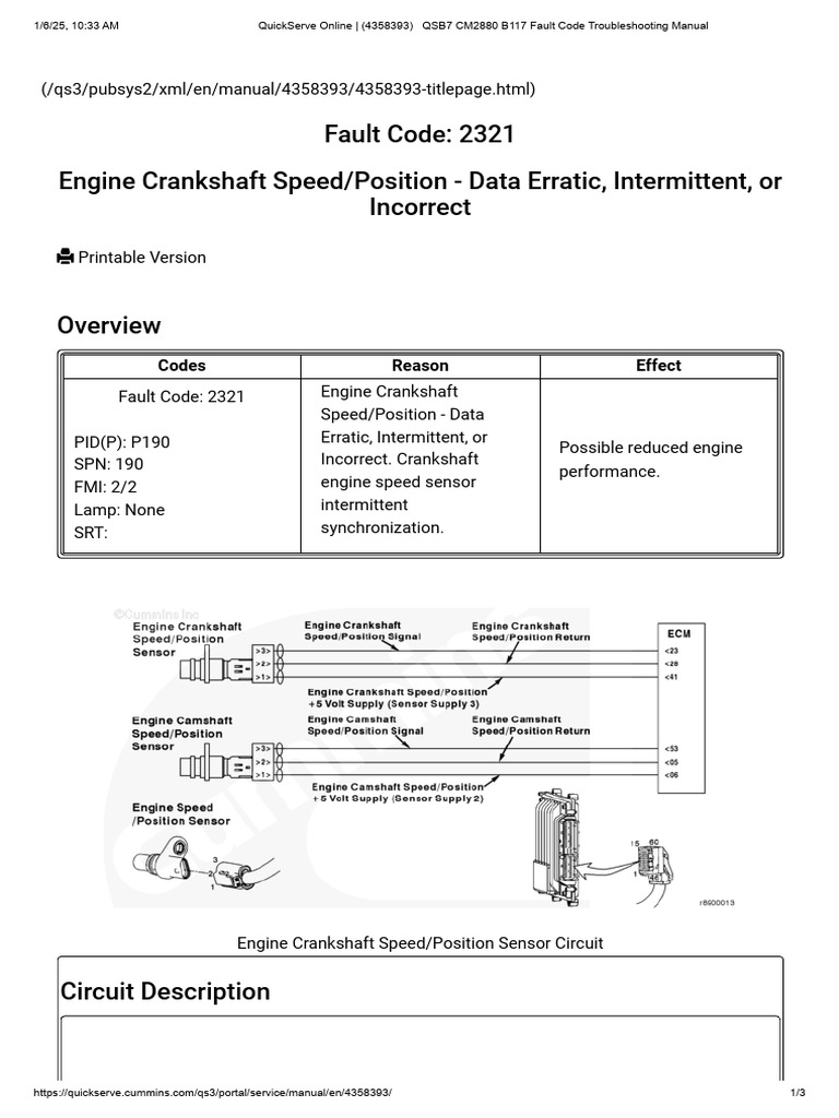 QSB7 Fault Code Troubleshooting Manual 2321 | PDF | Troubleshooting ...