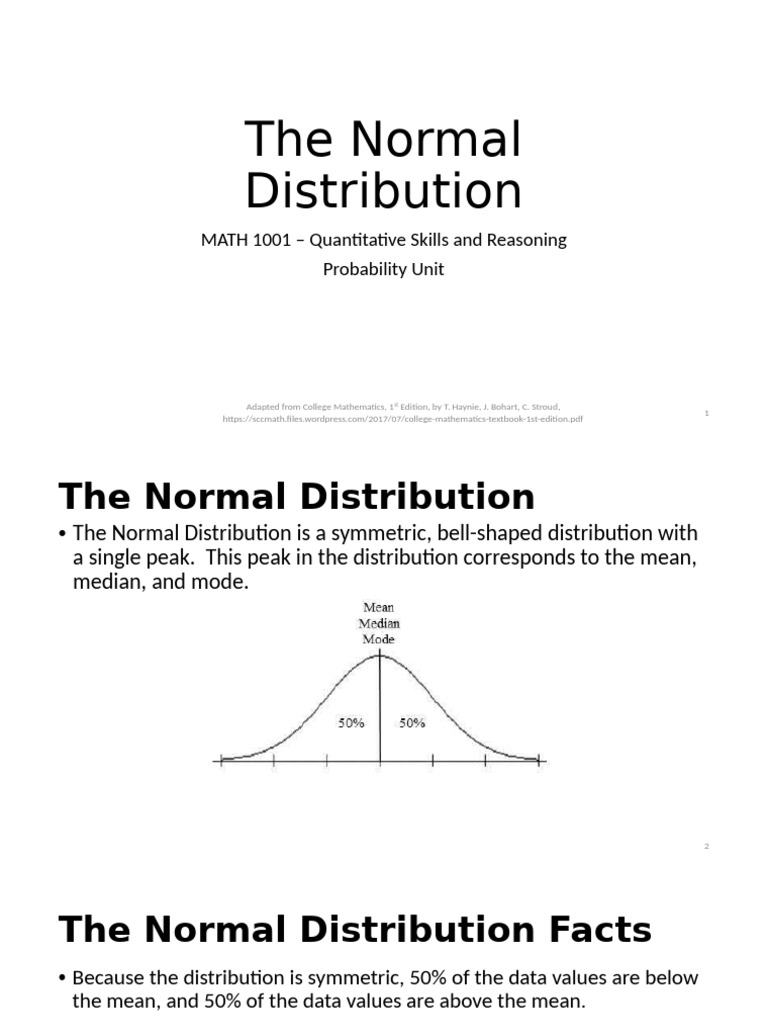 The Normal Distribution | PDF | Standard Score | Normal Distribution