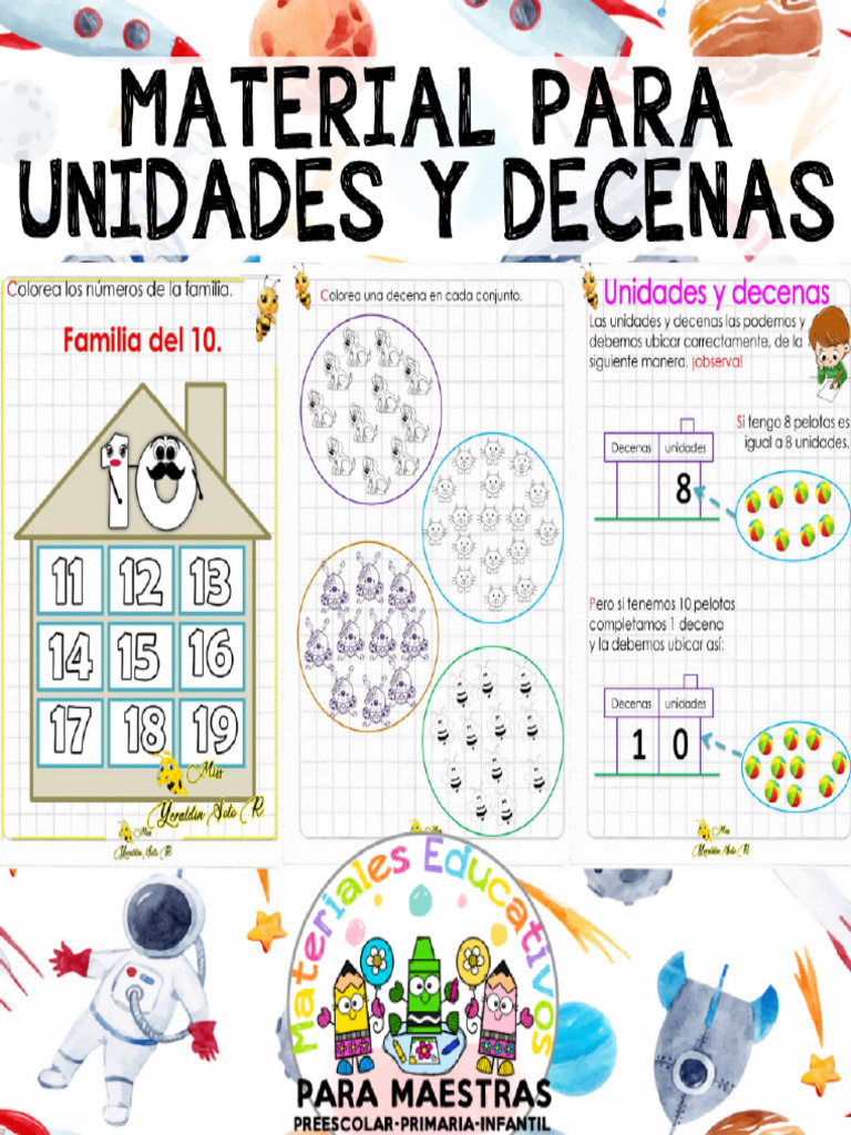 Material Para Aprender Las Unidades y Las Decenas Recopilado Por ...