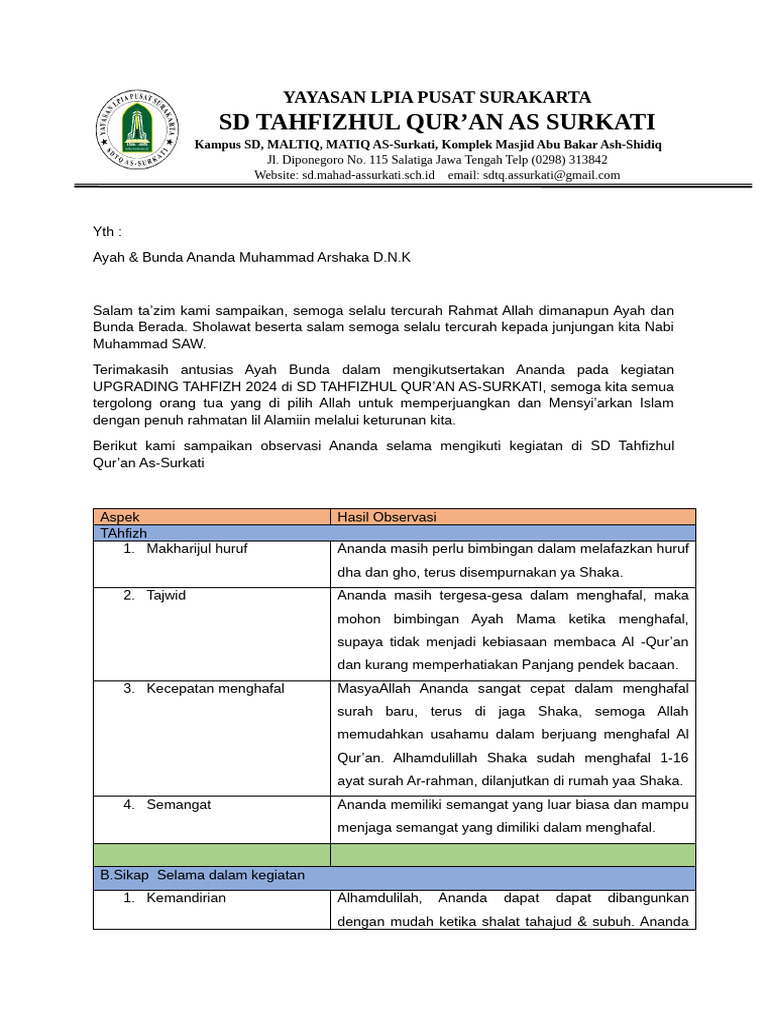 Laporan Uta 2024 Shaka | PDF