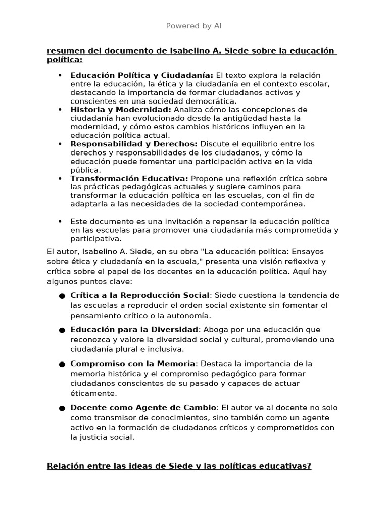 Resumen Sobre Ideas de Saede | PDF | Enseñando | Plan de estudios