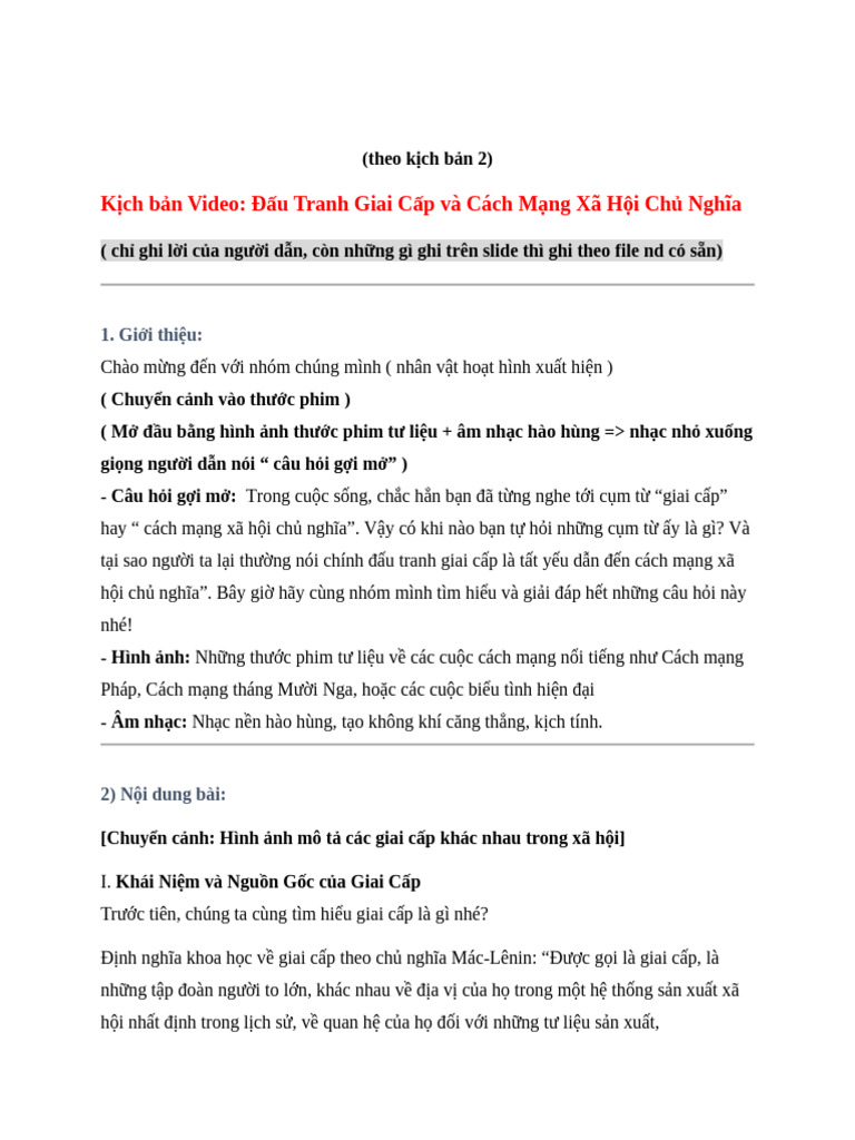 Kich bản | PDF