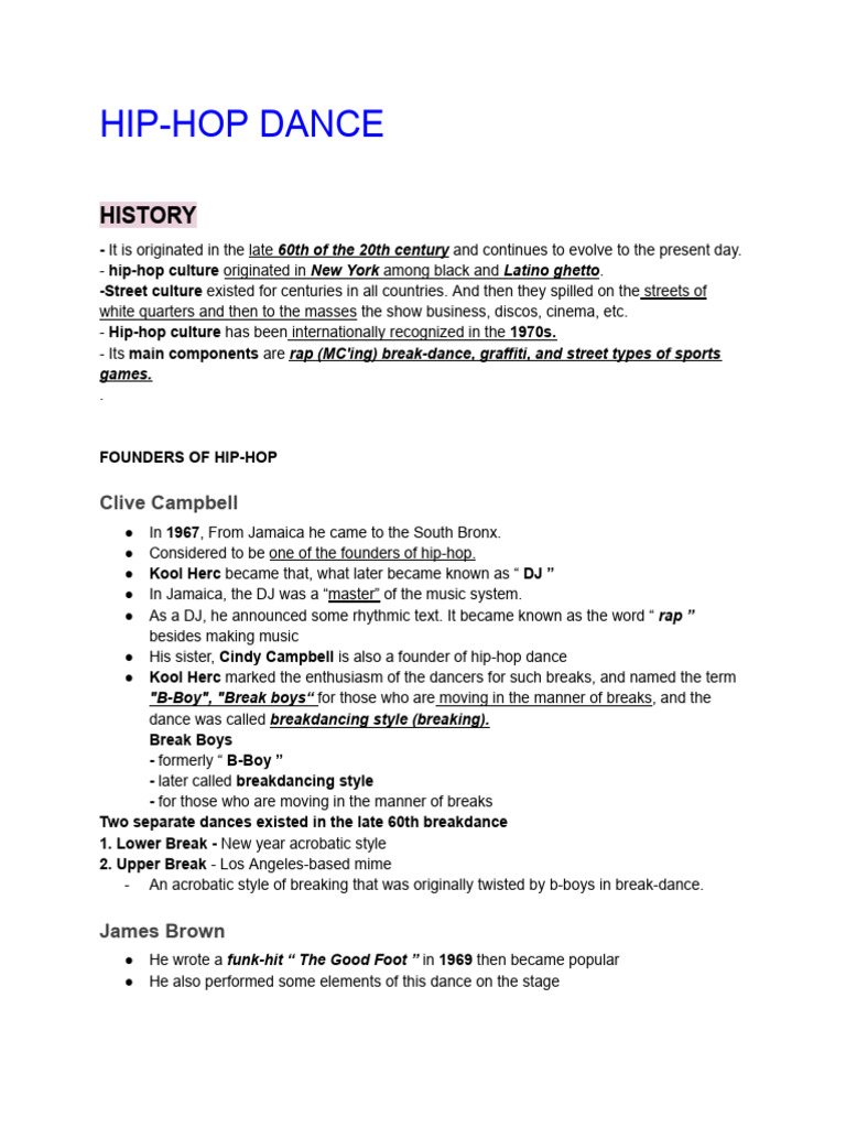 HIP-HOP-DANCE-PE | PDF | Hip Hop Music | Performing Arts