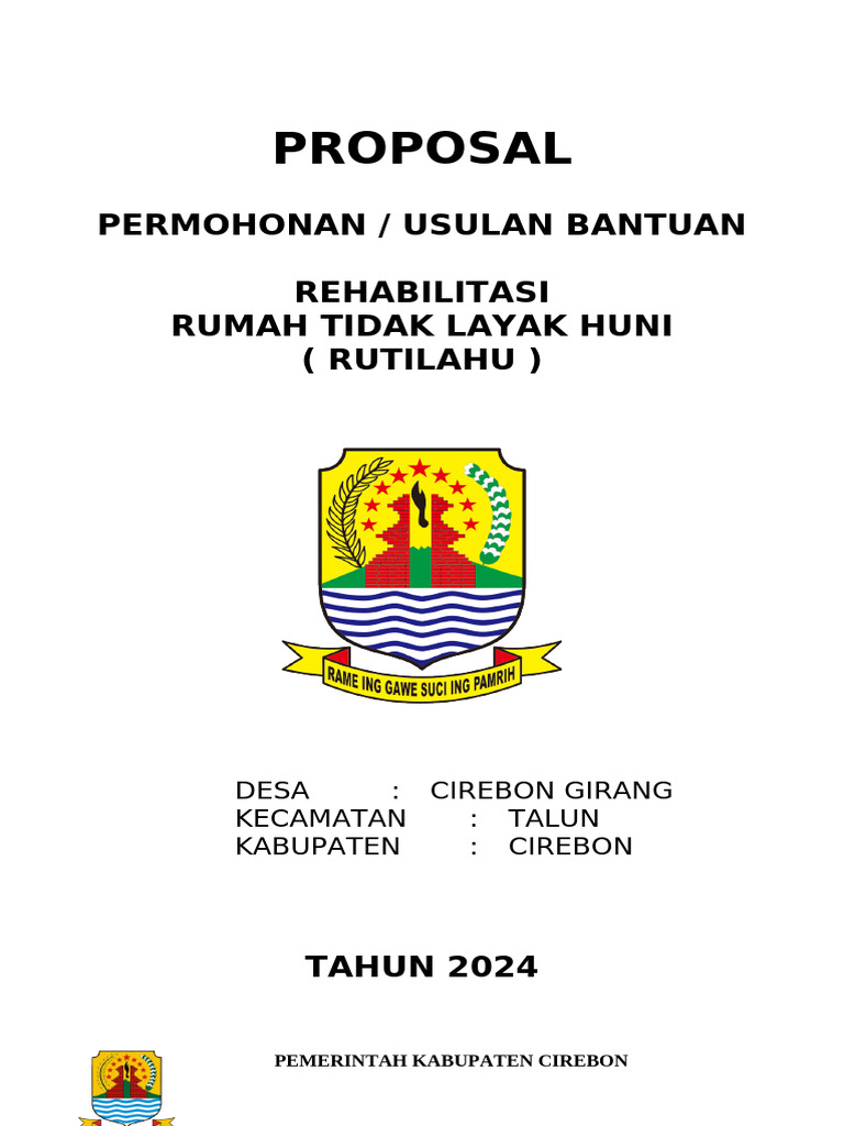 Proposal Pengajuan Rutilahu | PDF