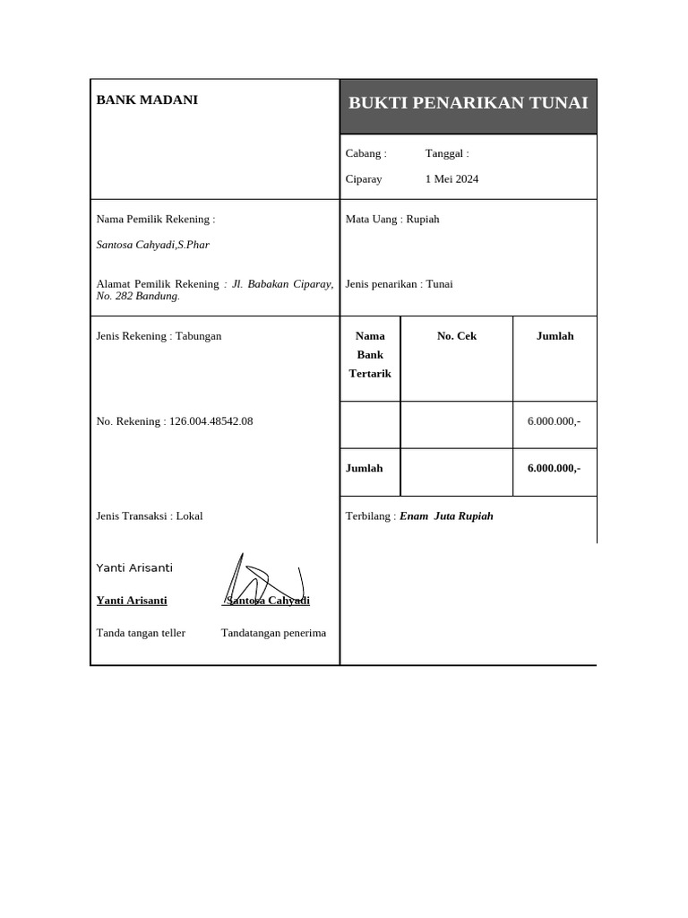 Bukti Transaksi dan Nota Pembayaran | PDF