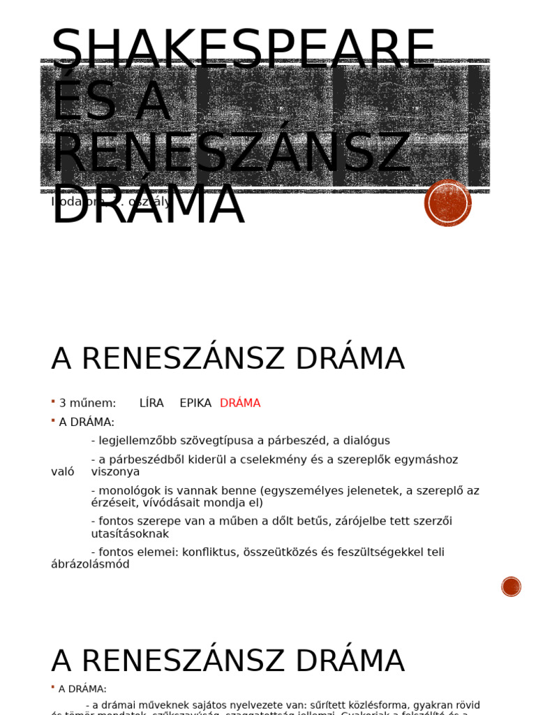 Shakespeare És A Reneszánsz Dráma | PDF