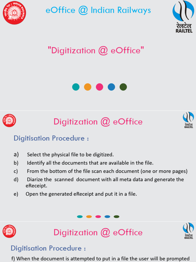 eOffice Digitization Process Guide | PDF | Metadata | Computer File