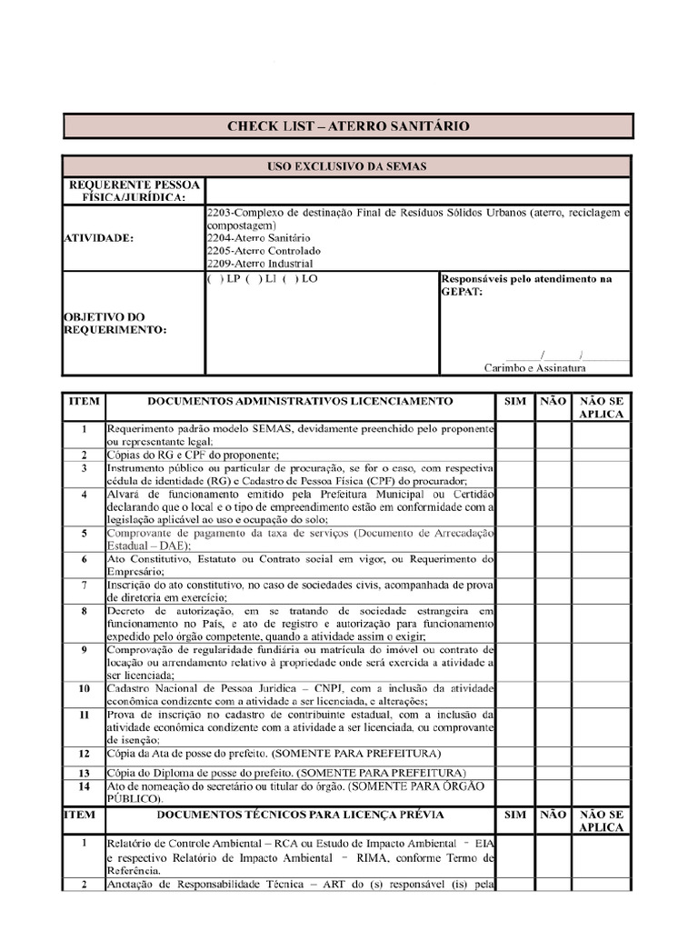 Aterro Sanitario | PDF