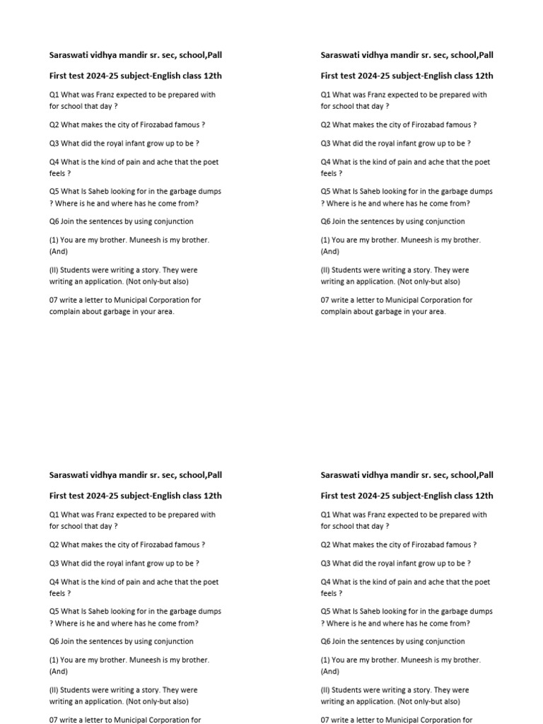 English Twelth | PDF