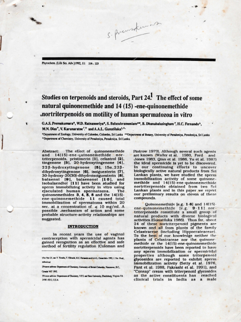 1992 - Studies On Terpenoids | PDF