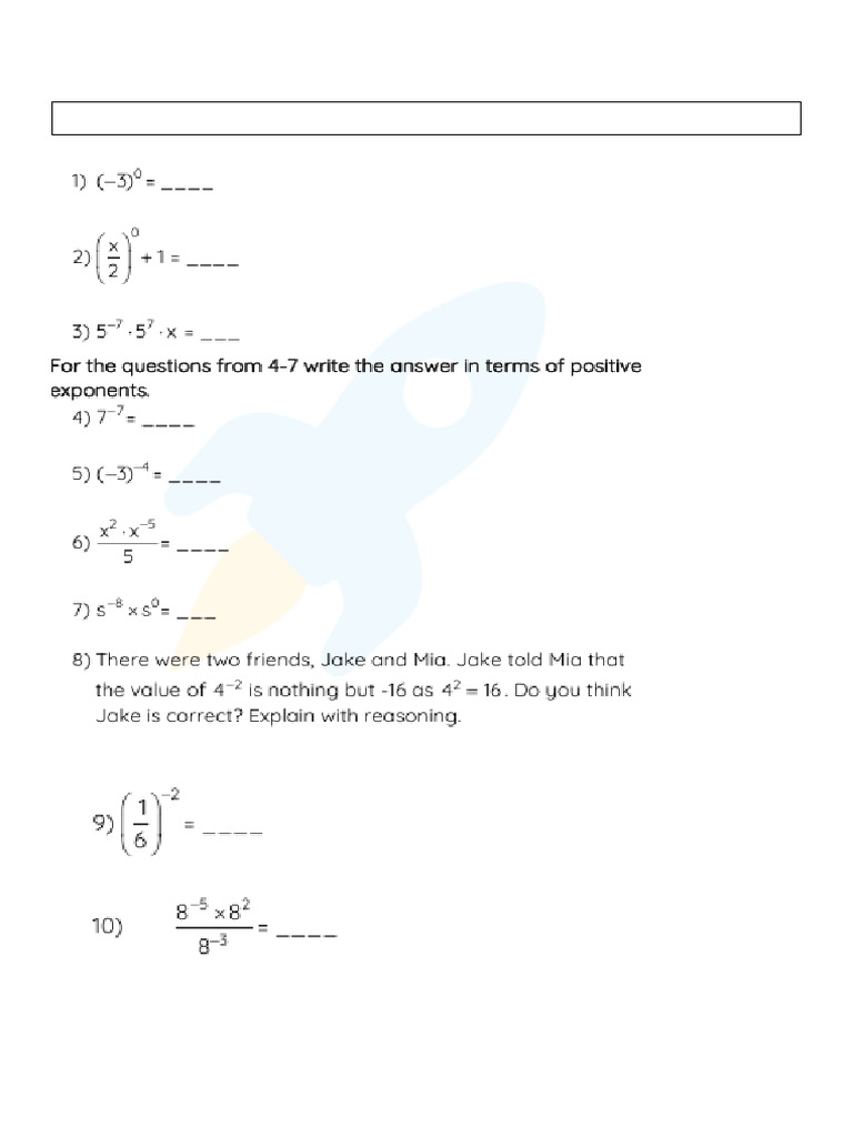5.3 Indices Worksheet 2 | PDF