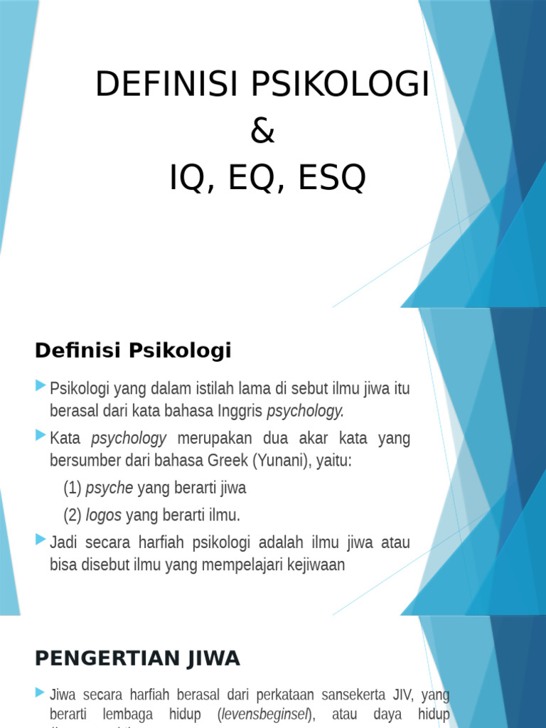 TM 6_DASAR PSIKOLOGI DAN ESQ | PDF