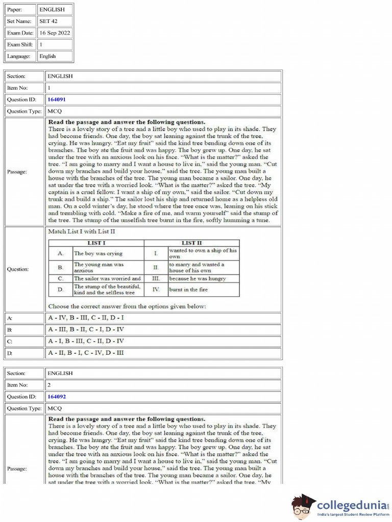 English Cuet Samp | PDF