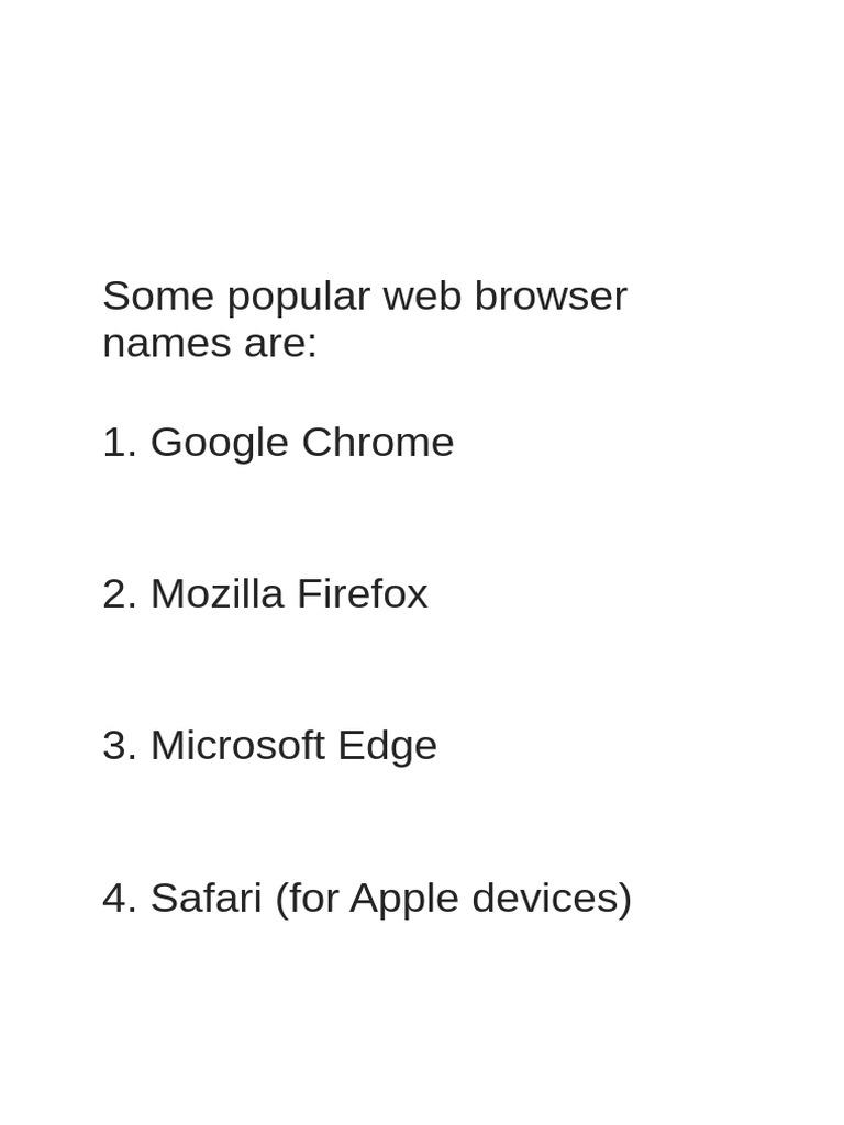 Browser Names | PDF