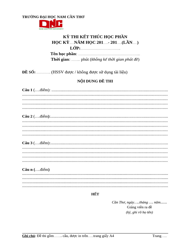 06 Mau de Thi Tu Luan | PDF