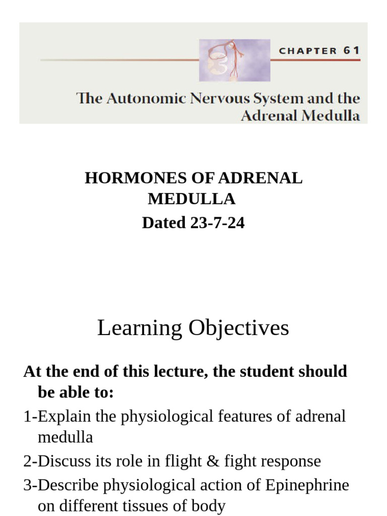 Hormones of Adrenal Medulla | PDF | Adrenal Gland | Norepinephrine
