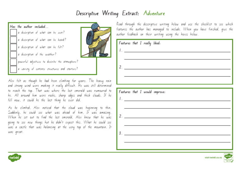 Descriptive Writing for Students | PDF