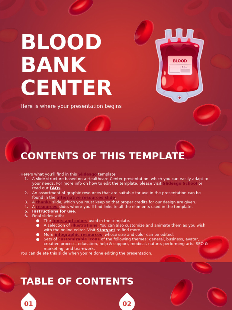 Blood Bank Center by Slidesgo | PDF | Planets | Planets In Astrology