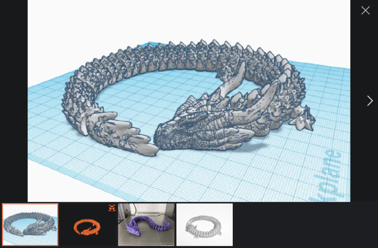 Articulated Winter Dragon 3D Model | PDF