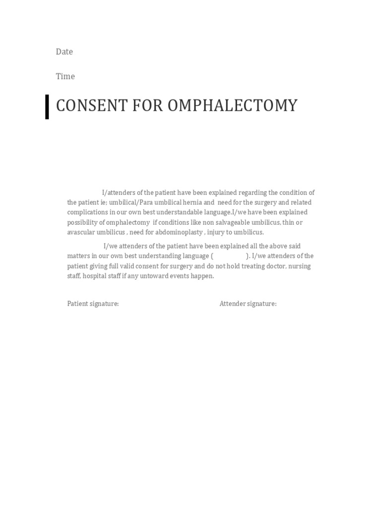Omphalectomy | PDF